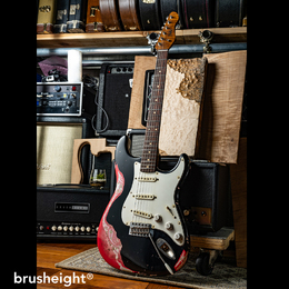 Brush eight / 【SOLD】TMG Guitar Co. Dover SSS “Ice Blue Metallic & Sunburst” 5AFlame maple Hard Aged